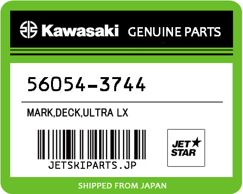 Kawasaki OEM MARK,DECK,ULTRA LX New #56054-3744 JP ePacket Shipping